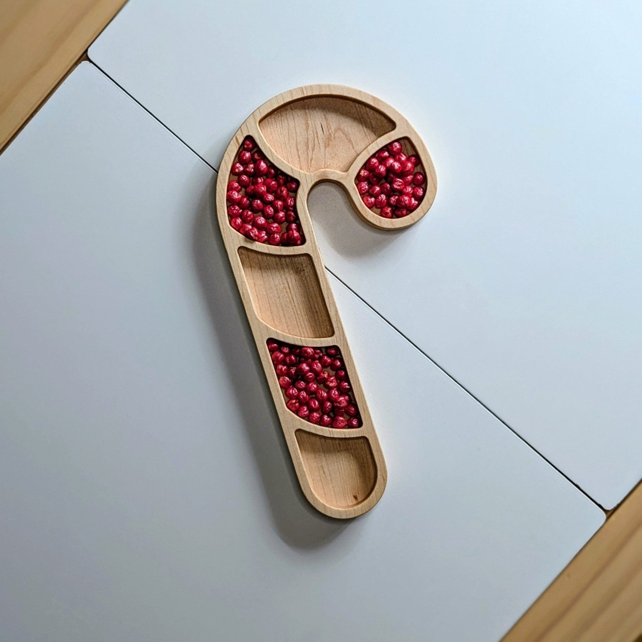 Candy Cane Sensory Play Tray – Carved Together Co