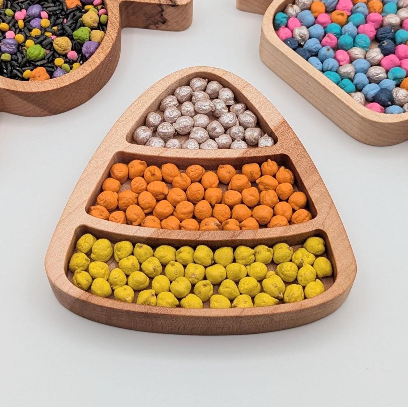 Mini Candy Corn Sensory Play Tray – Carved Together Co
